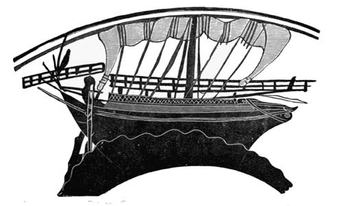 Greek merchant ship about 500B.C. - karouzo- a place for the arts